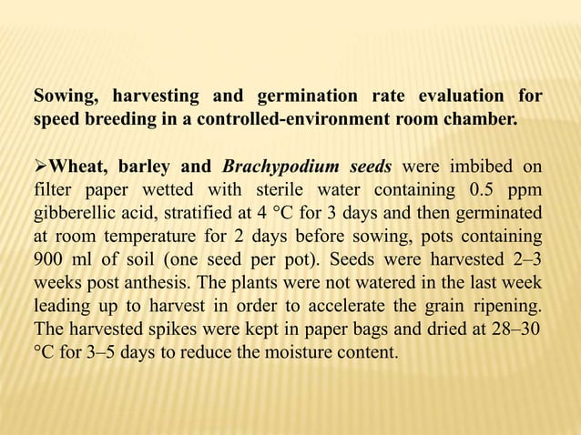 Speed breeding FOR CROP IMPROVEMENT PPT..pptx | Gardening | Home & Garden
