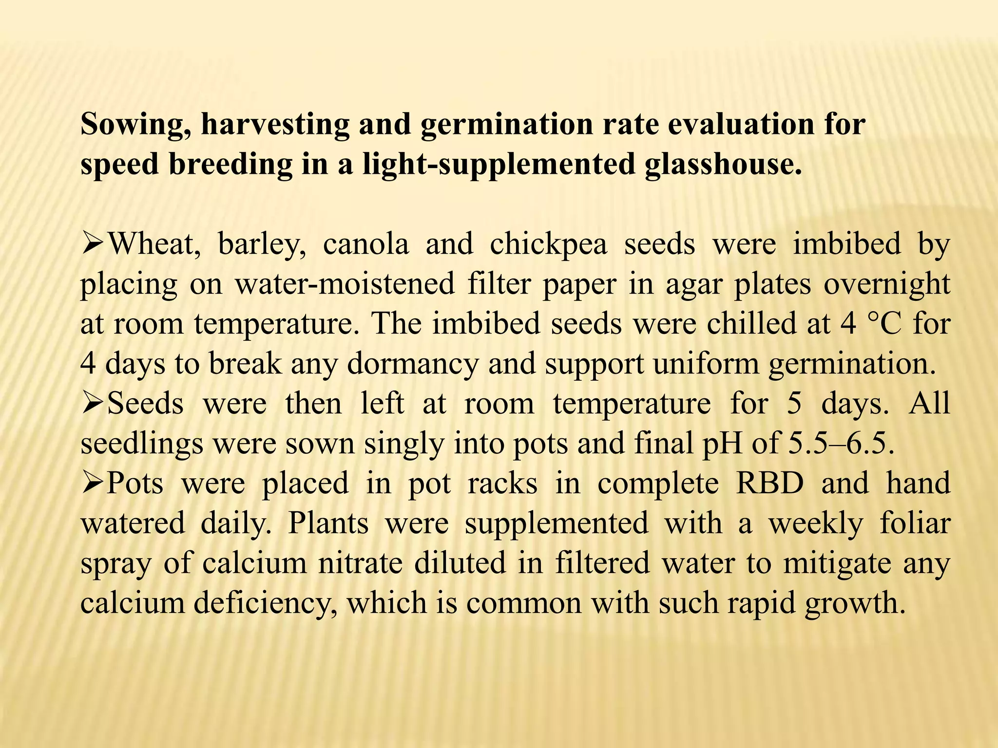 Speed breeding presentation | PPTX
