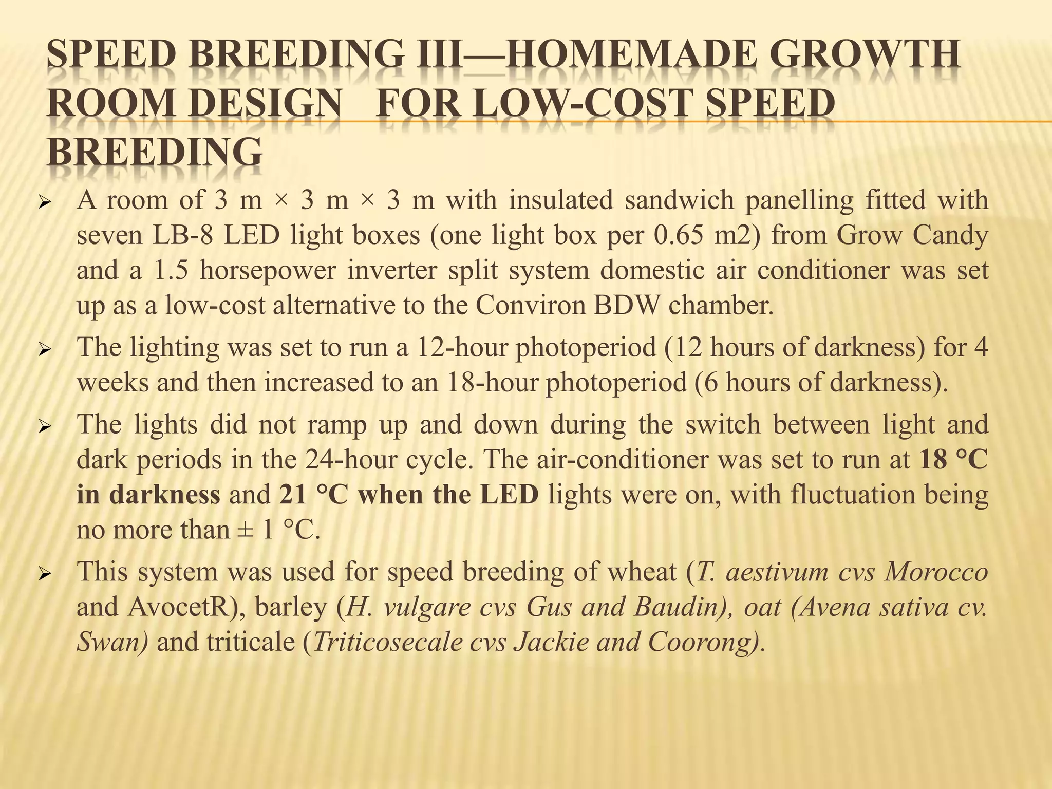 Speed breeding presentation | PPTX