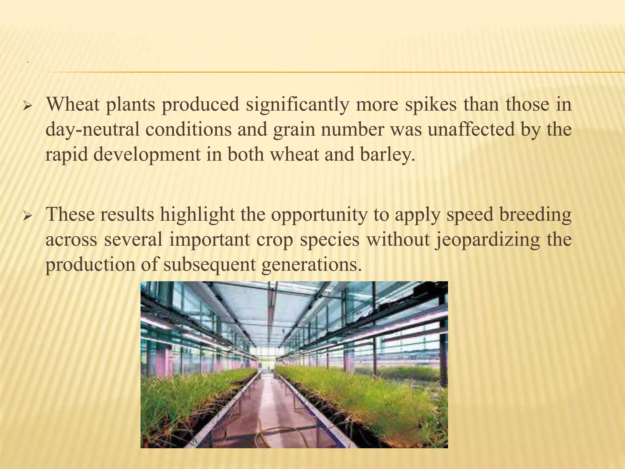 Speed breeding presentation | PPTX
