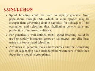 Speed breeding presentation | PPTX