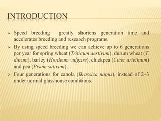 Speed breeding presentation | PPTX