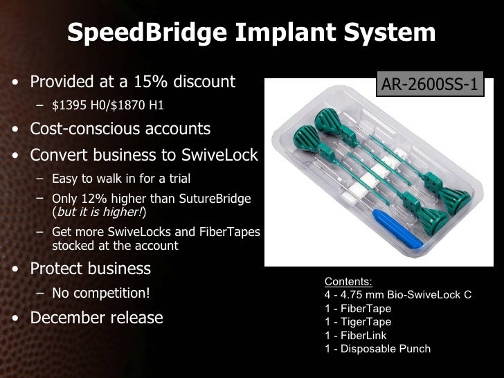 Speed bridge kit