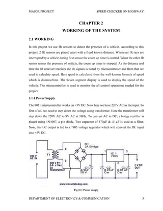 Speed checker on highway using 8051 | PDF