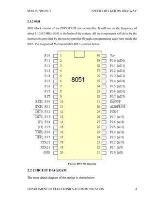 Speed checker on highway using 8051 | PDF