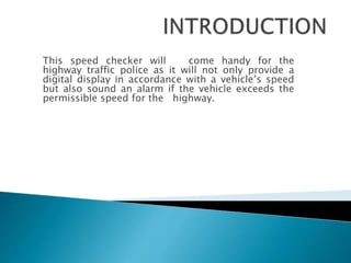 Speed checker for highways final | PPTX