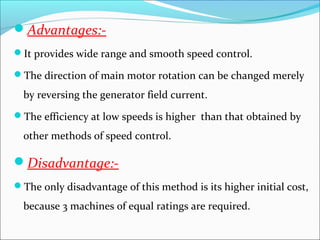 Speed control Of DC Machines | PPT