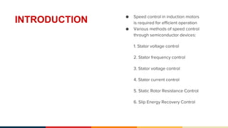 Speed control in 3 phase induction motor | PPTX