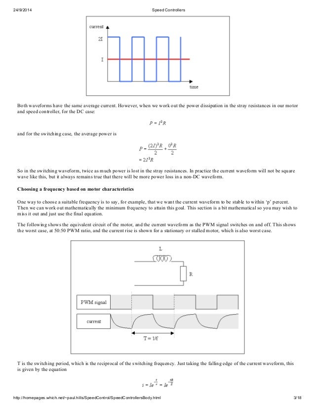 Motor Speed controllers