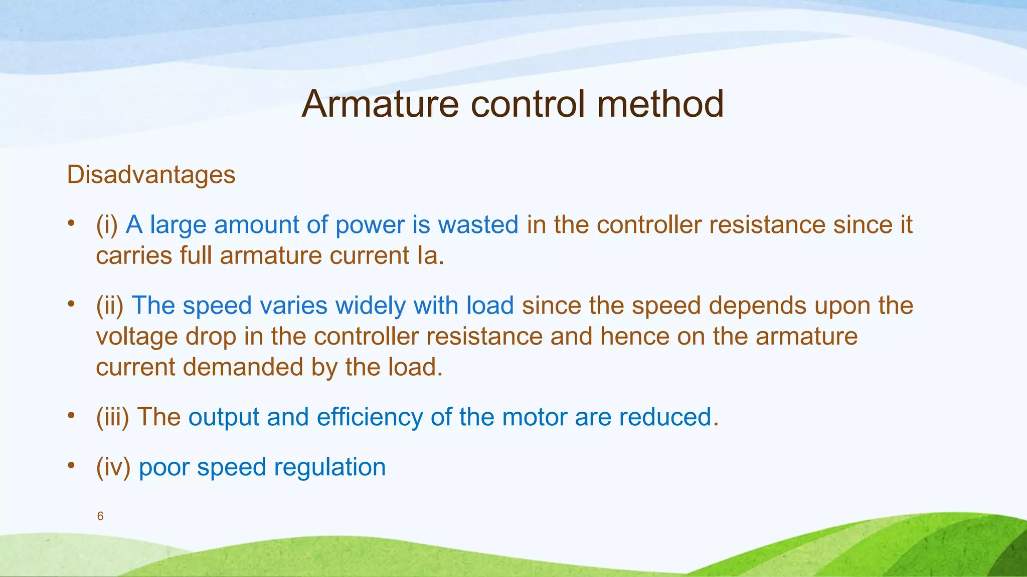 Speed controlling method of dc motor | PPT