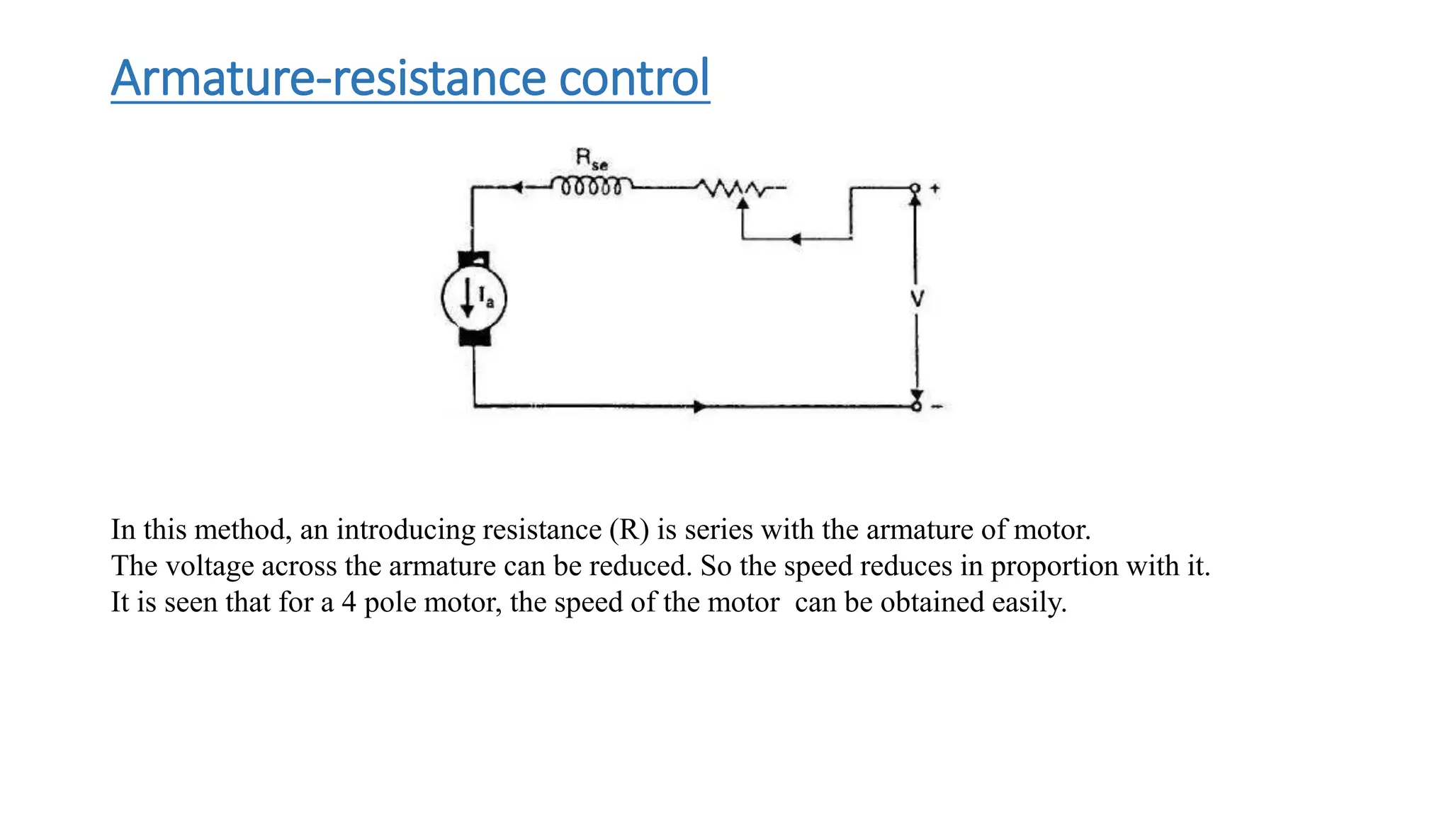 Speed control methods of motor | PPTX