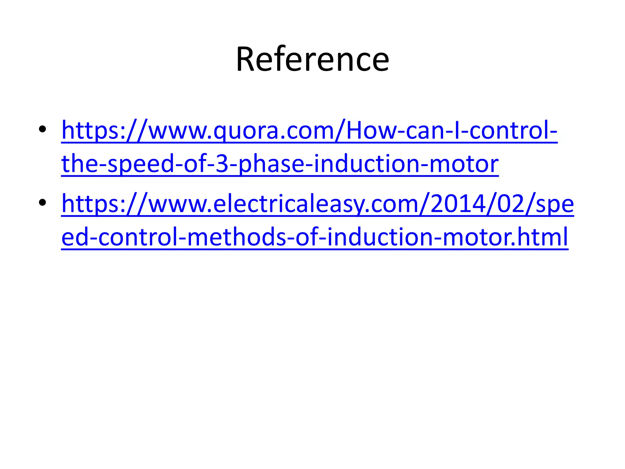 Speed control of 3 phase induction motor | PPTX