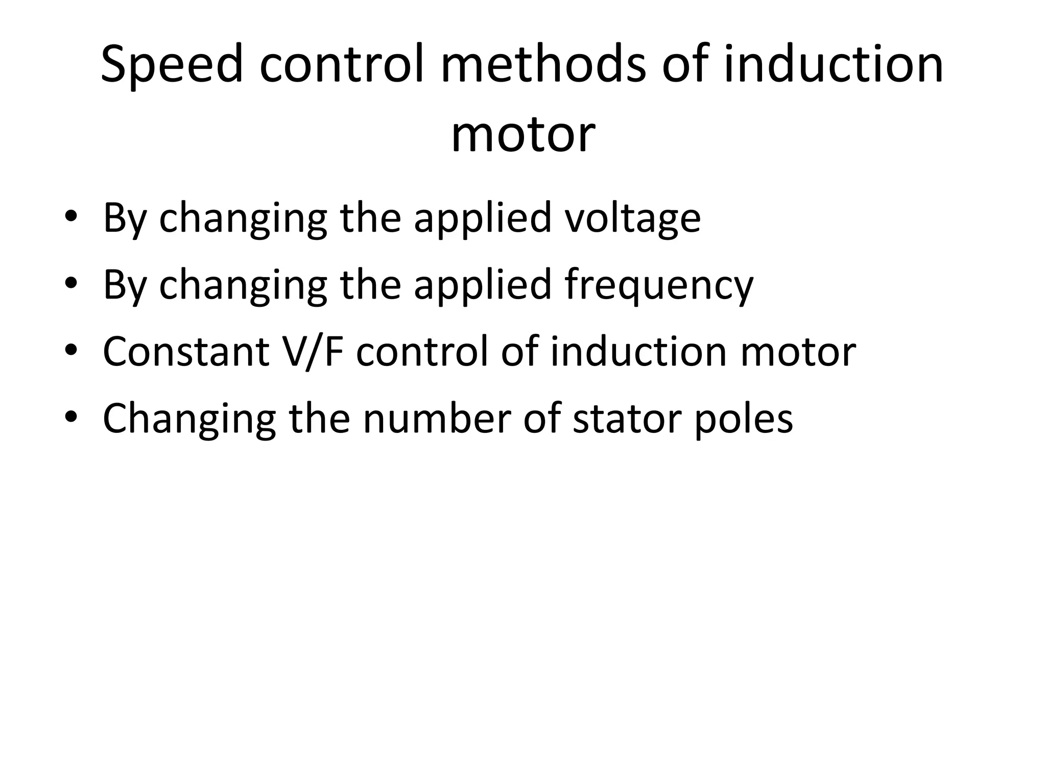 Speed control of 3 phase induction motor | PPTX