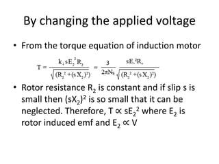 Speed control of 3 phase induction motor | PPTX