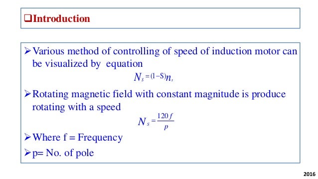 Basic Presentation On Speed Control Of Induction Motor