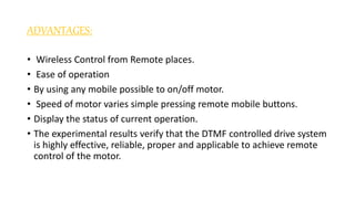 Triac based Speed control of an ac motor using DTMF technique | PPT