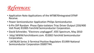 Triac based Speed control of an ac motor using DTMF technique | PPT