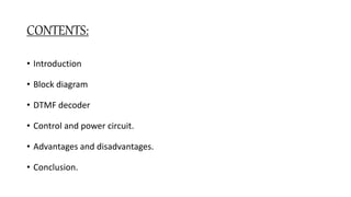 Triac based Speed control of an ac motor using DTMF technique | PPT