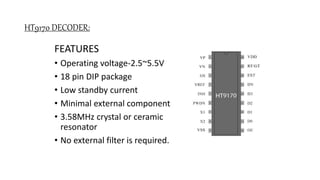 Triac based Speed control of an ac motor using DTMF technique | PPTX