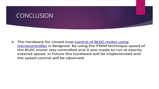 Speed control of brushless dc motor using microcontroller | PPTX | Radio Control | Hobbies ...