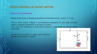 Speed control of dc motor | PPTX