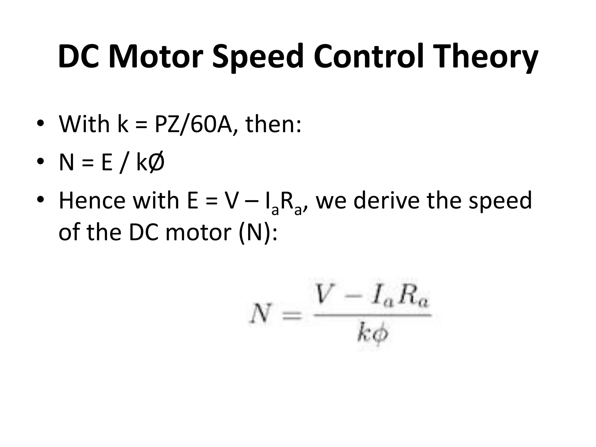 Speed control of dc motor | PPTX