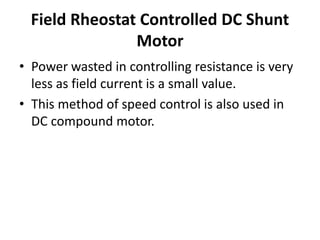 Speed control of dc motor | PPTX