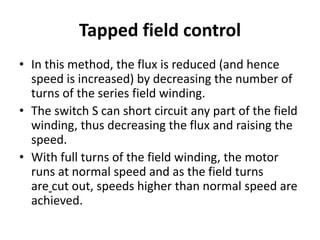 Speed control of dc motor | PPTX
