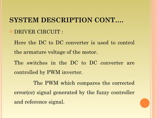 Speedcontrolofdcmotorbyfuzzycontroller 120320013939-phpapp01 | PPT