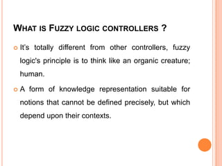 Speed control of dc motor by fuzzy controller | PPTX