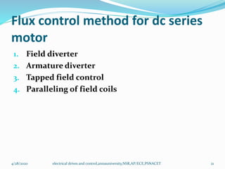 Speed control of dc motor conventional methods and solid state control ...
