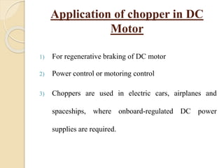 Speed control of dc motor using chopper | PPTX