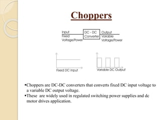 Speed control of dc motor using chopper | PPTX