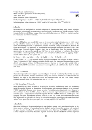 Speed control of dc motor using relay feedback tuned pi | PDF