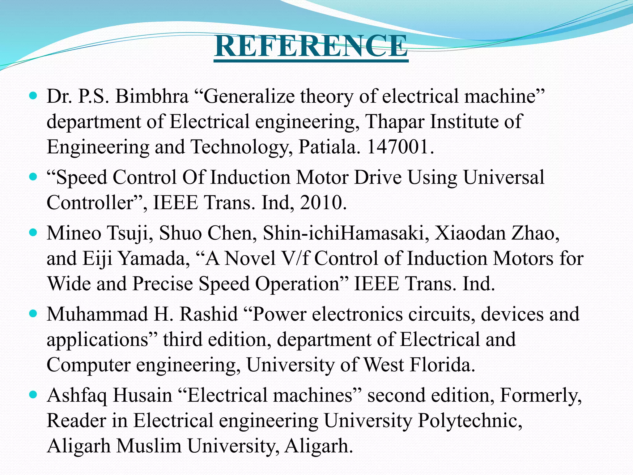 Speed Control Of Single Phase Induction Motor | PPTX