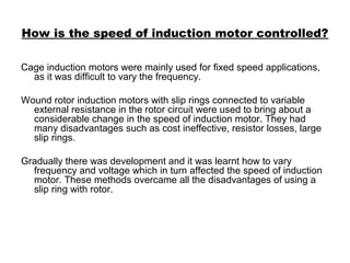 Speed control of Induction motors | PPT