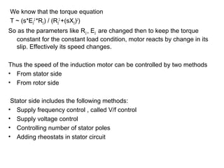 Speed control of Induction motors | PPT