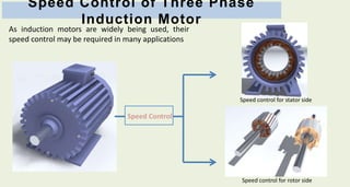 Speed control of three phase induction motor | PPTX