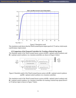 Speed control of ward leonard layout system using h infinity optimal ...