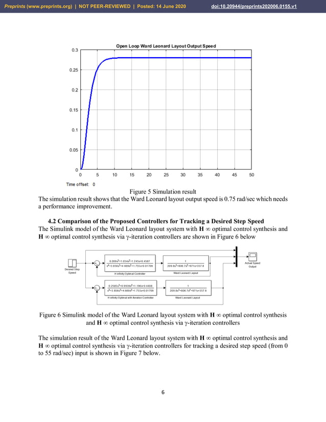 Speed control of ward leonard layout system using h infinity optimal control | PDF