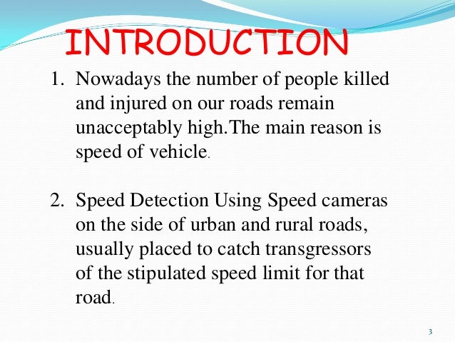 Speed Detection Using Camera