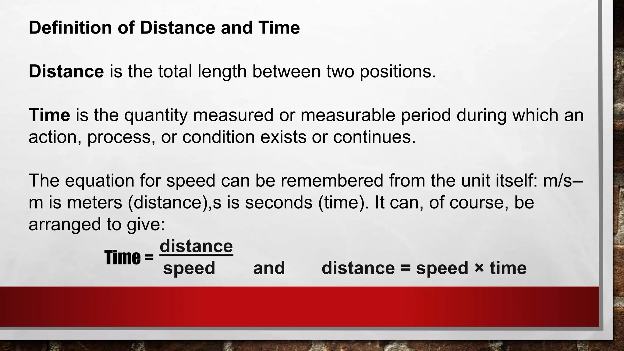 Speed, Distance and Time .pptx