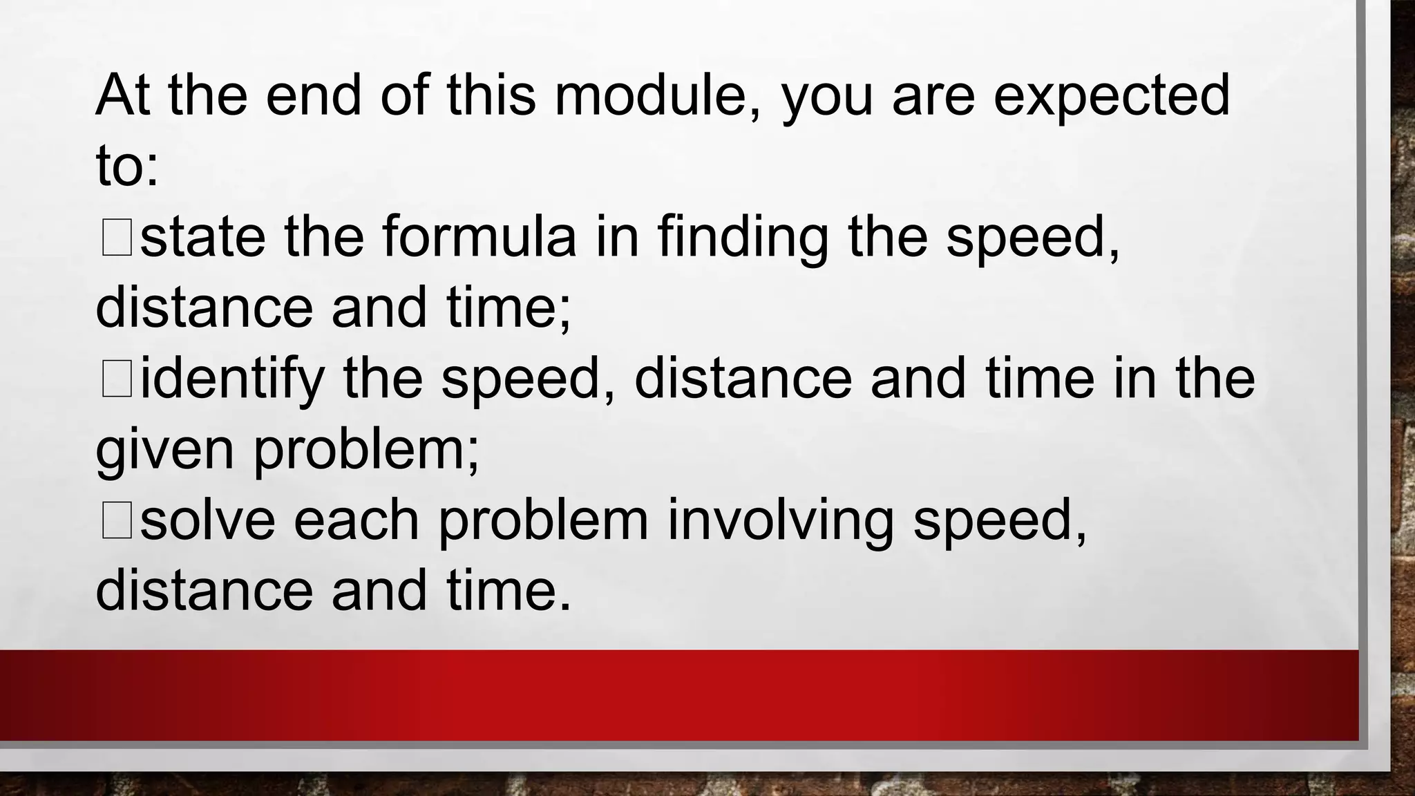 Speed, Distance and Time .pptx