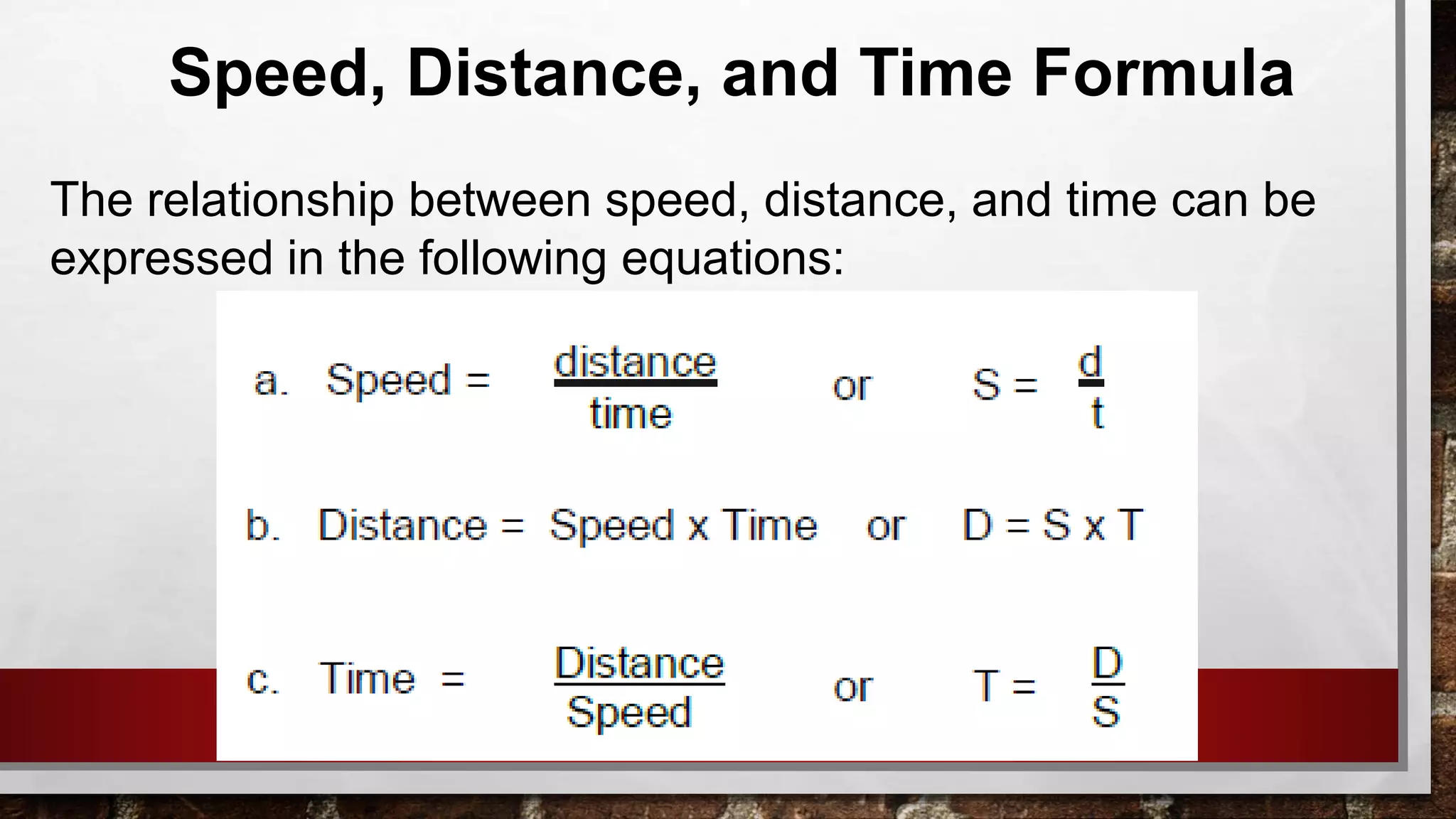 Speed, Distance and Time .pptx
