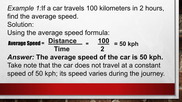Speed, Distance and Time .pptx | Physics | Science