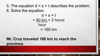 Speed, Distance and Time .pptx