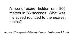 Speed, Distance and Time for Grade 6 Learners | PPTX