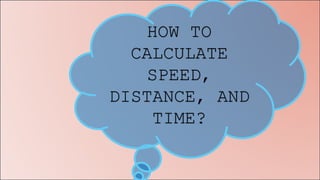 Grade 6 Classroom Observation Power Point Presentation SPEED, DISTANCE ...