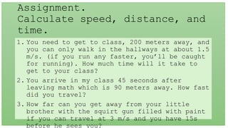 Grade 6 Classroom Observation Power Point Presentation SPEED, DISTANCE ...