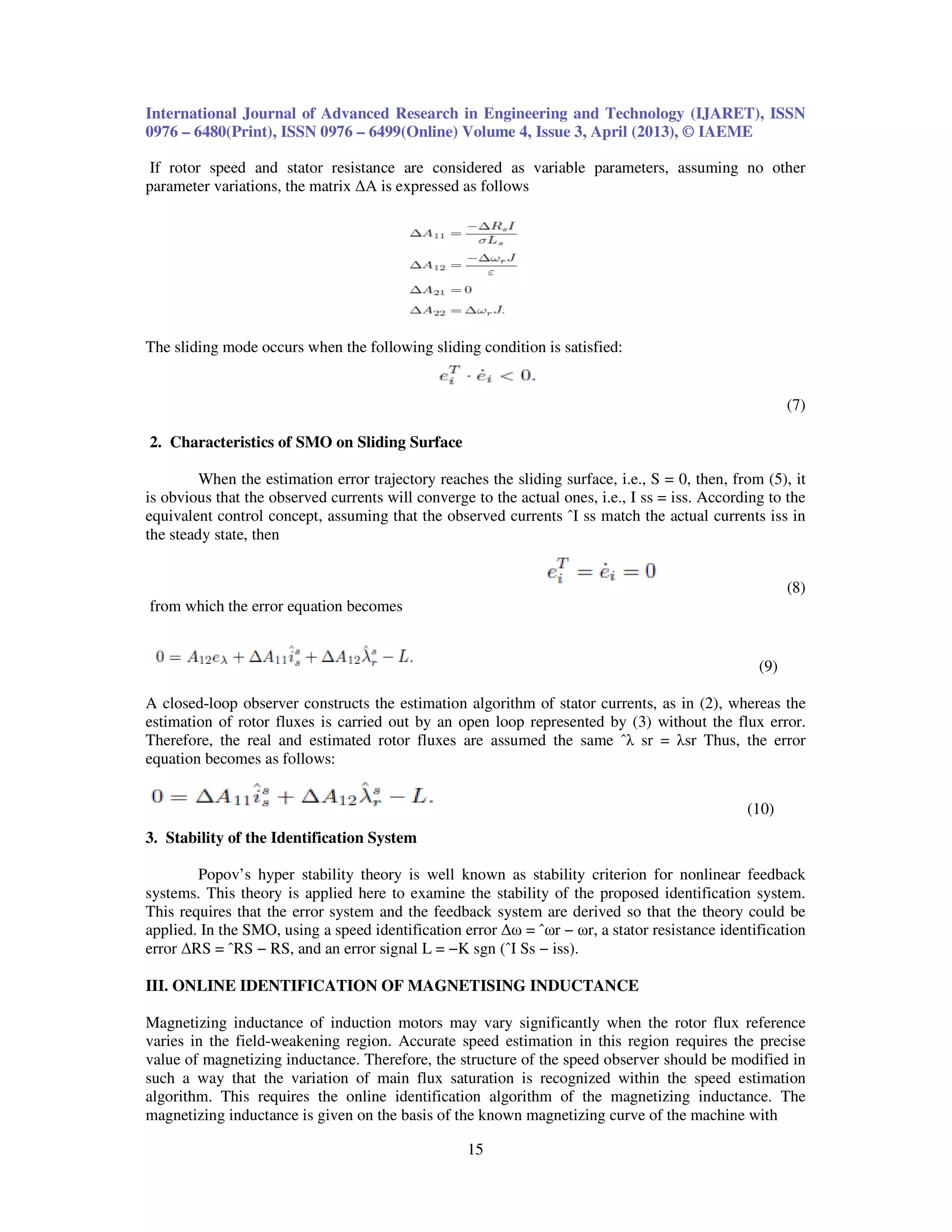 Speed Estimation Error Of Sensorless Induction Motor Drives Using Soft